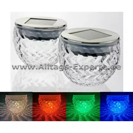 Solithia LED Solar Tischleuchte Sonne Kristall Serie