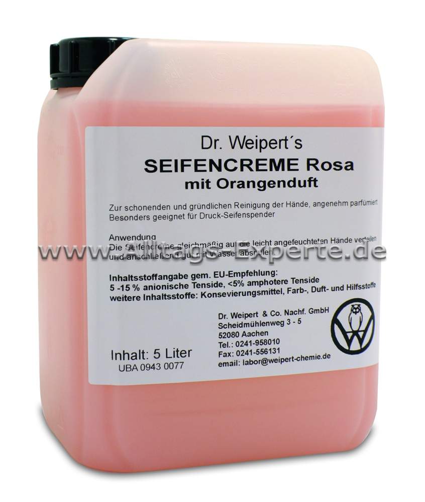 Dr. Weiperts Seifencreme Rosa mit Orangenduft